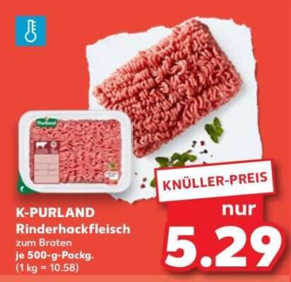 K-PURLAND Rinderhackfleisch Angebot bei Kaufland
