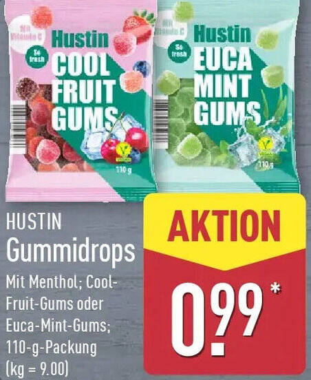 HUSTIN Gummidrops 110 g Angebot bei Aldi Nord