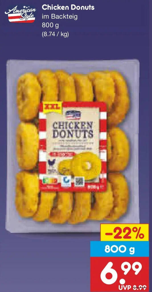 American Style Chicken Donuts 800 g Angebot bei Netto Marken-Discount