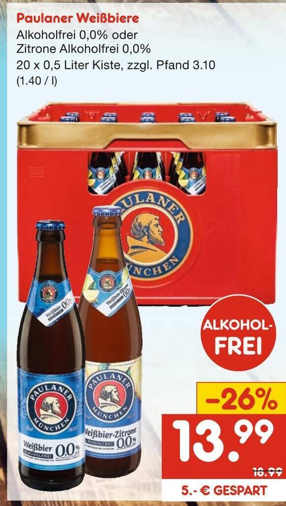 Schãne Paulaner Weiãÿbier Angebot Bild