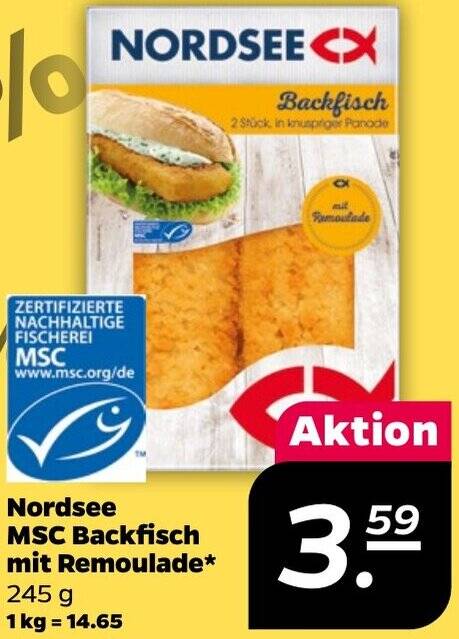 Nordsee MSC Backfisch mit Remoulade 245 g Angebot bei NETTO