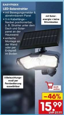 EASYmaxx LED-Solarstrahler Angebot bei Netto Marken-Discount