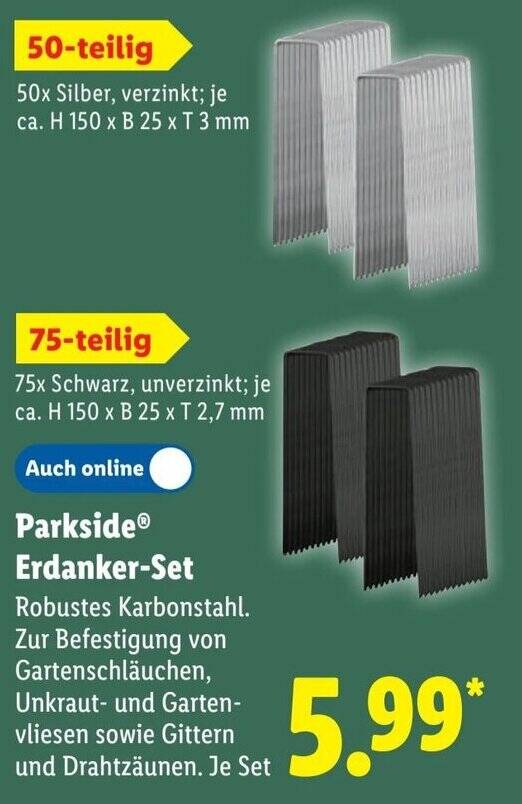 Parkside Erdanker-Set Angebot bei Lidl