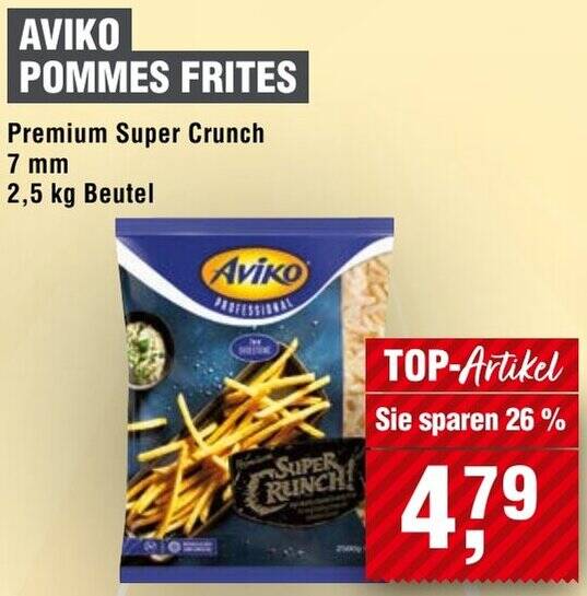 Aviko pommes frites 2,5 kg Angebot bei Handelshof