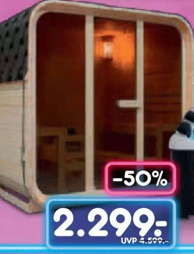 ARTSAUNA Cube Fasssauna Fjora Angebot bei Netto Marken-Discount