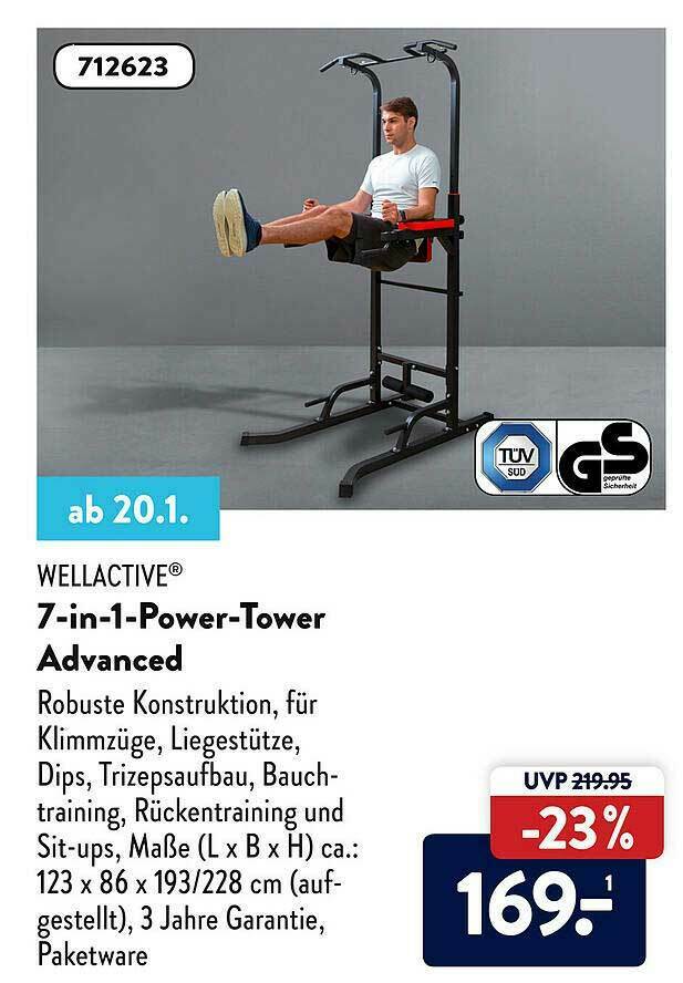 Wellactive 7-in-1-power-tower Advanced Angebot bei Aldi Süd