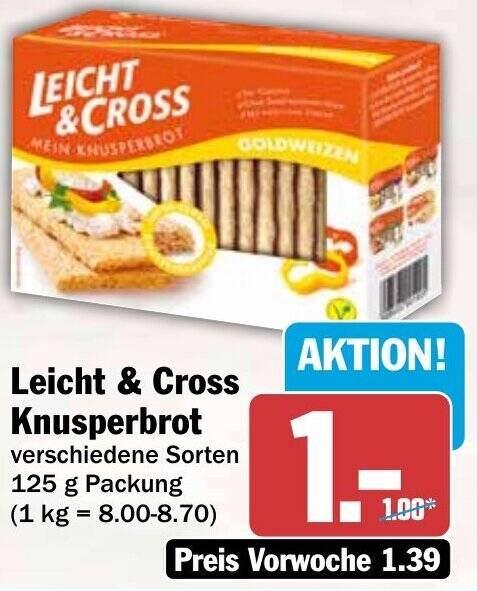 Leicht & Cross Knusperbrot 125 g Angebot bei HIT