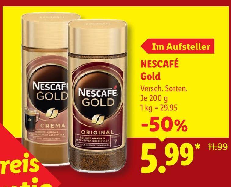 Elegantes Nescaf Gold Angebot Lidl Ebenbild