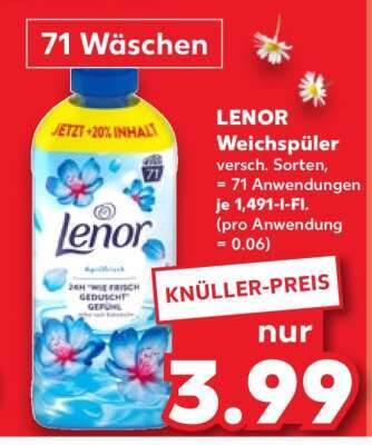 Spannende Lenor Weichspuler Angebot Ebenbild
