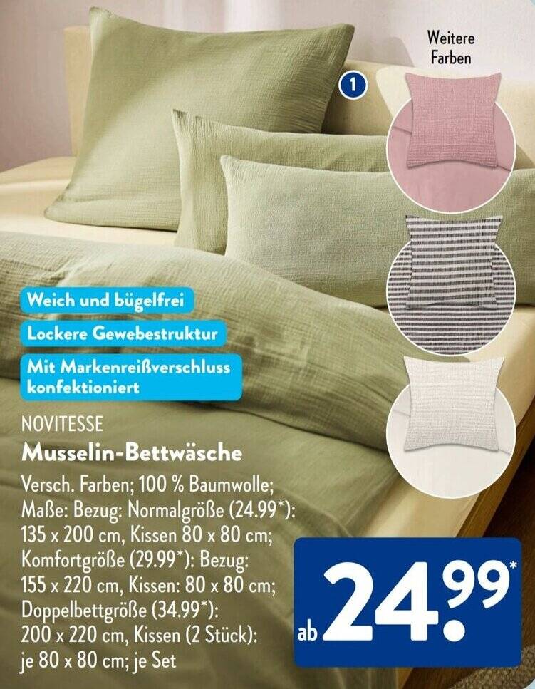 Aldi Musselin Bettwasche