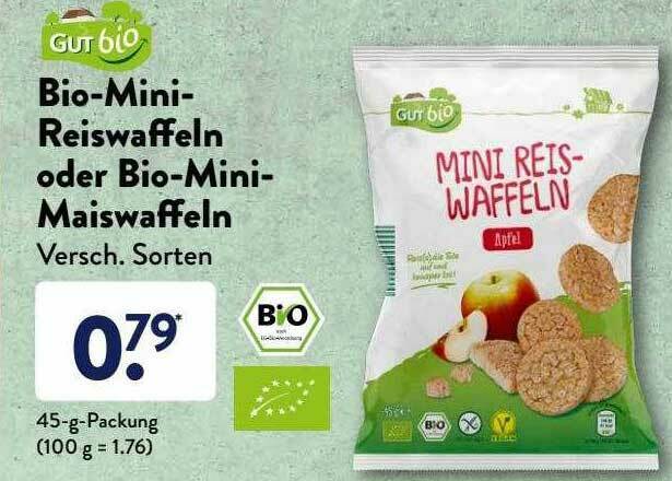 Bio-mini-reiswaffeln Oder Bio-mini-maiswaffeln Angebot bei Aldi Süd