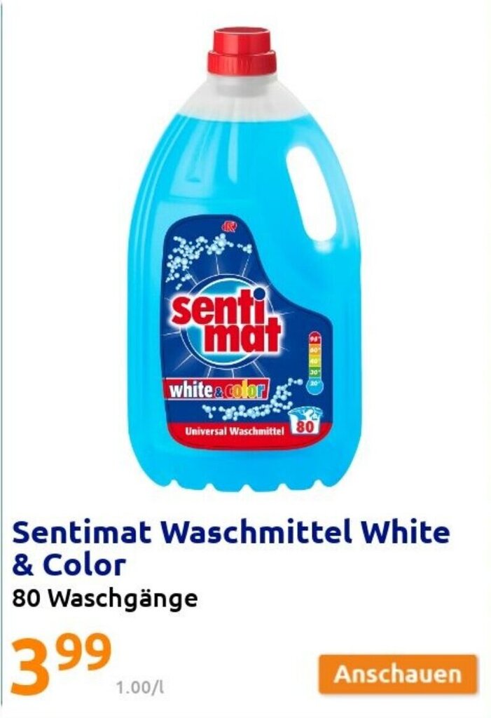 Sentimat Waschmittel White & Color Angebot bei Action