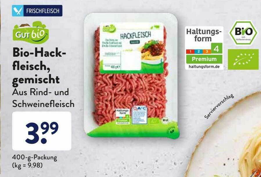 Gut Bio-hackfleisch, Gemischt Angebot bei Aldi Süd
