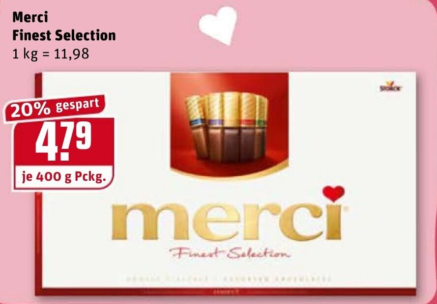 Merci Finest Selection 400g Angebot bei REWE Center