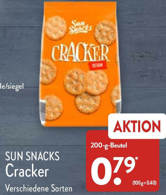 Sun Snacks Cracker 200g Beutel Angebot bei Aldi Nord