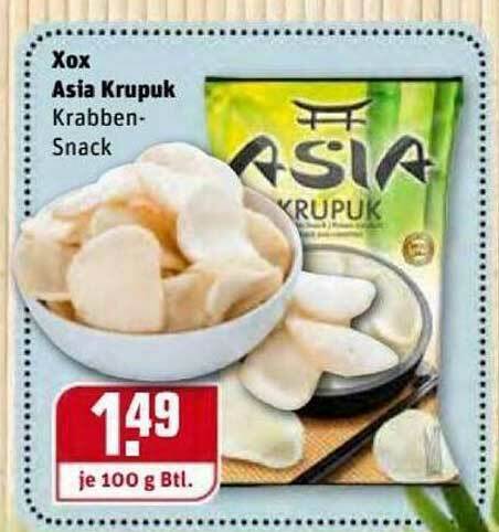 Xox Asia Krupuk Krabben-snack Angebot bei REWE Kaufpark