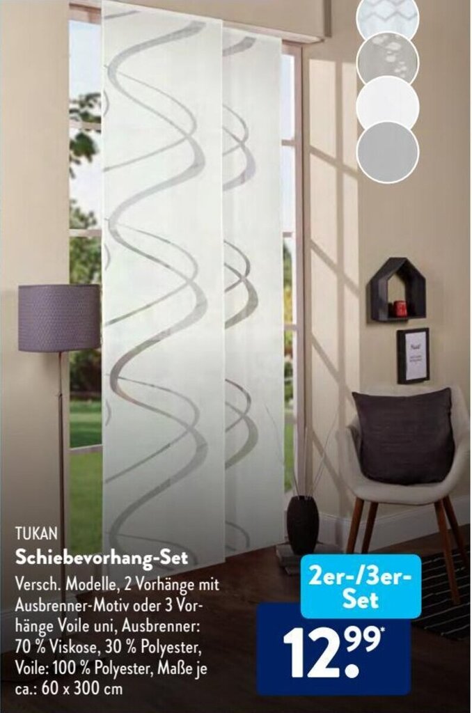 Elegantes Schiebevorhang Set Aldi Bilder