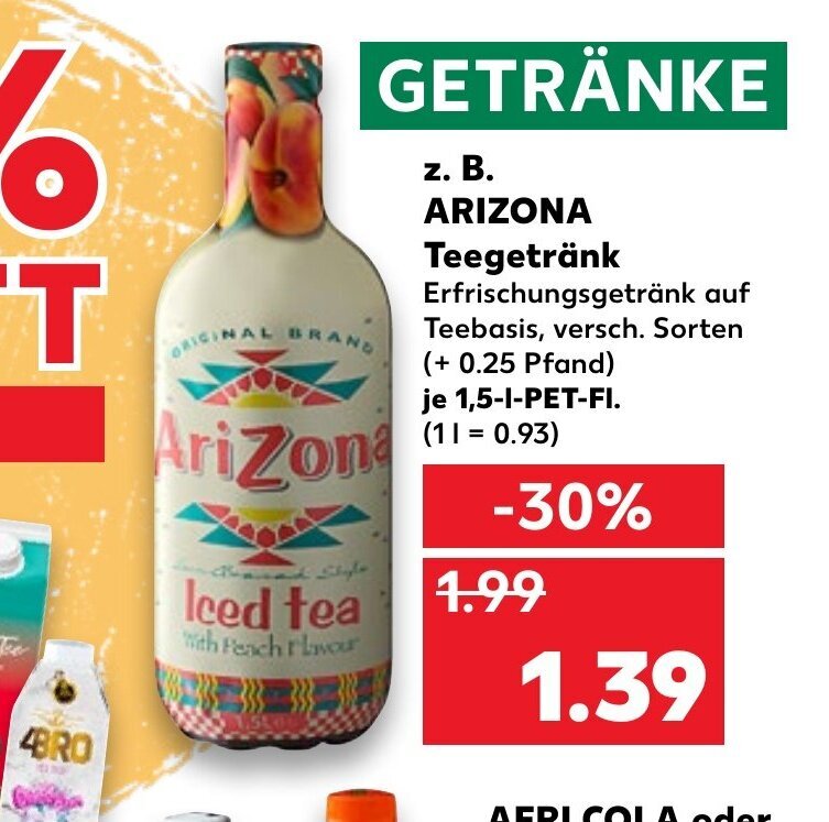 Arizona Teegetrank 1,5 l Angebot bei Kaufland