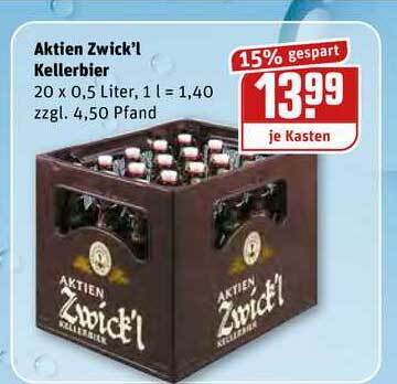 Aktien Zwick'l Kellerbier 20x0,5L Angebot bei REWE