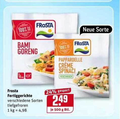 Frosta Fertiggerichte 500g Beutel Angebot bei REWE