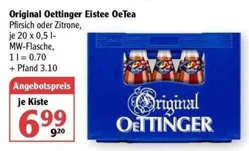 Original Oettinger Eistee Oetea Angebot bei Globus