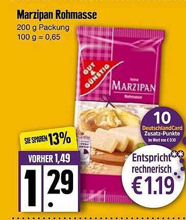 Marzipan Rohmasse Angebot bei Edeka