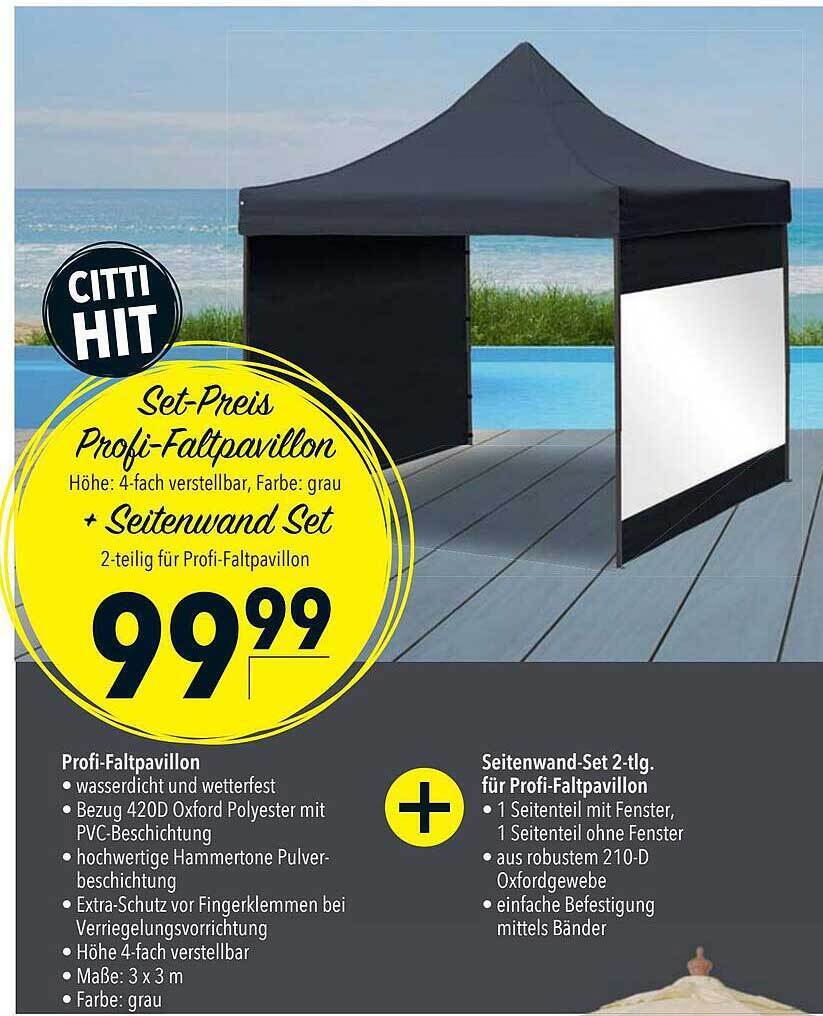 Profi-faltpavillon Angebot bei CITTI Markt