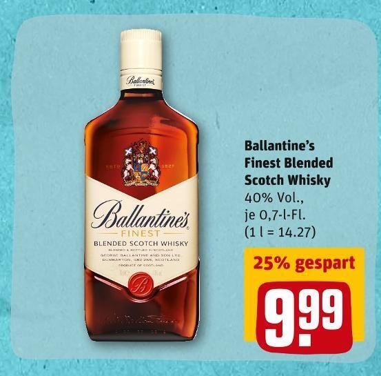 Ballantine’s finest blended scotch whisky Angebot bei REWE