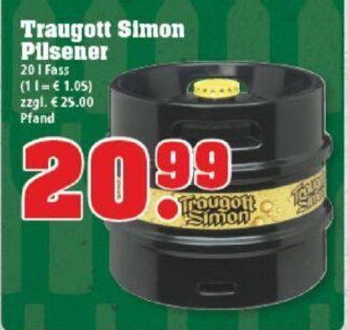 Traugott Simon Pilsener 20L Angebot bei trinkgut