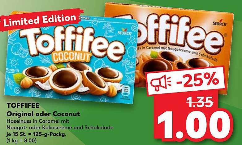 Toffifee Original Oder Coconut Angebot bei Kaufland