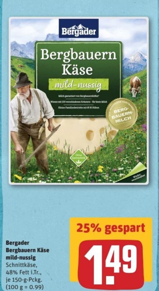 Bergader Bergbauern Kase mild-nussig 150g Angebot bei REWE Center