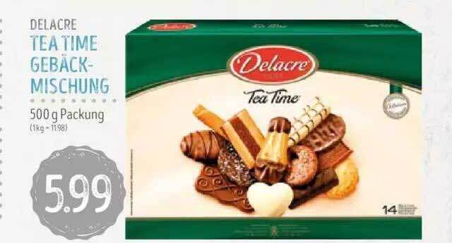 Delacre Tea Time Gebäck-mischung Packung Angebot bei Edeka Struve