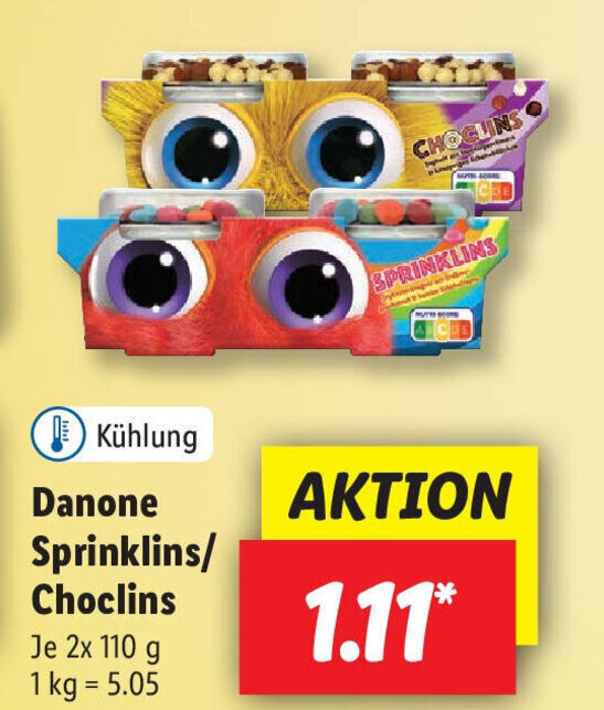 Danone Sprinklins/Choclins 2*110g Angebot bei Lidl