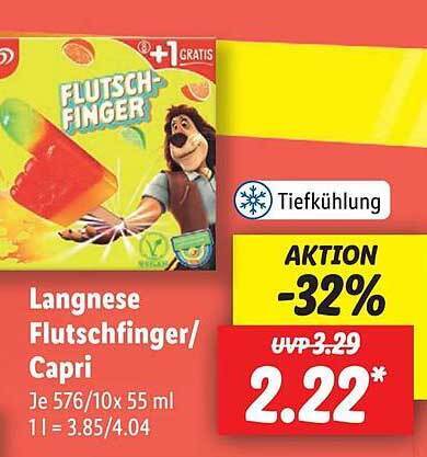 Langnese Flutschfinger Oder Capri Angebot bei Lidl