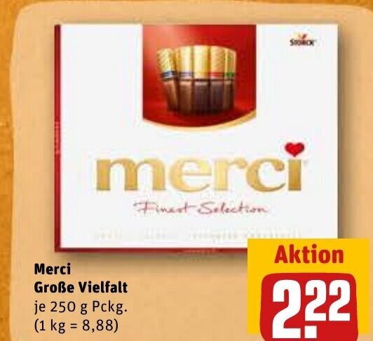 Merci Grosse Vielfalt 250g Angebot bei REWE
