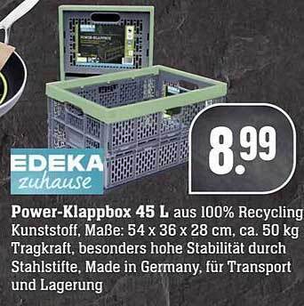 Edeka Zuhause Power-klappbox 45 L Angebot bei Edeka