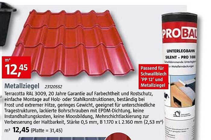 Metallziegel Pro Bau Angebot bei Bauhaus