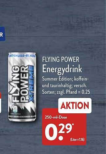 Flying Power Energy Drink Angebot bei Aldi Nord