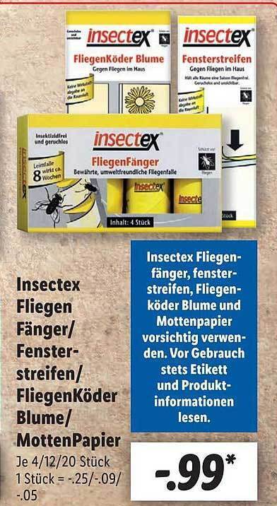 Insectex Fliegen Fänger, Fensterstreifen, Fliegenköder Blume Oder ...