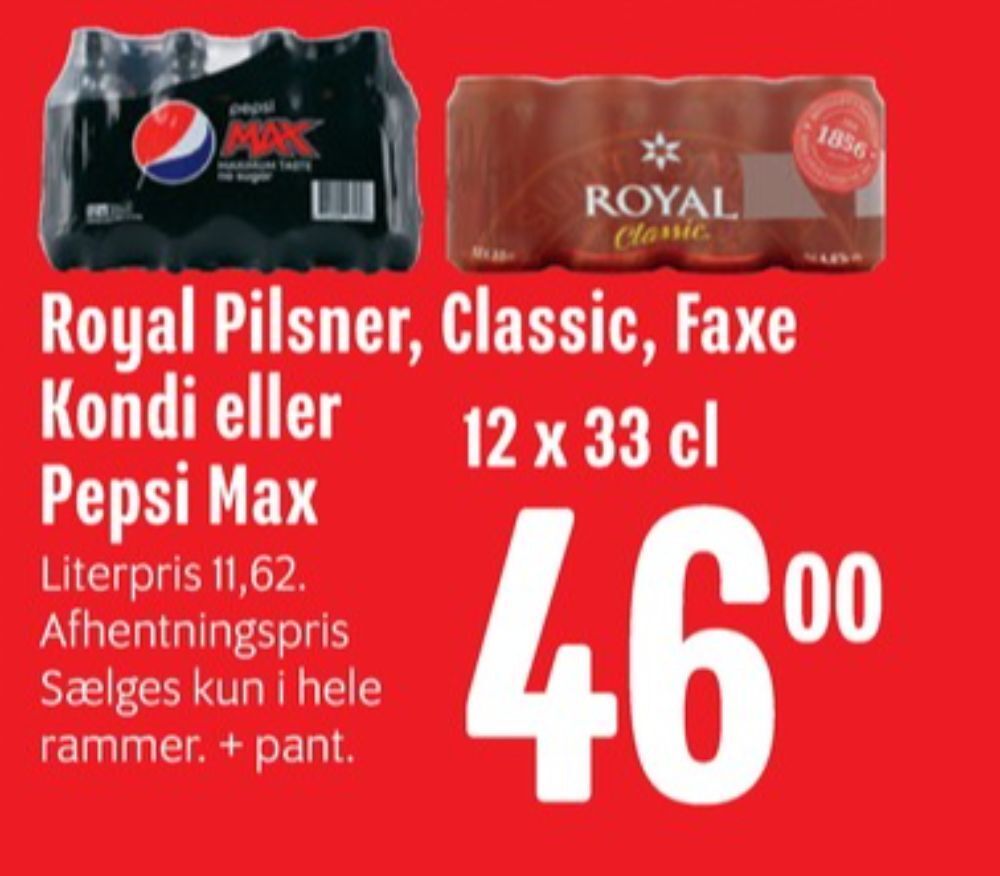 Pepsi max cola tilbud hos Min Købmand