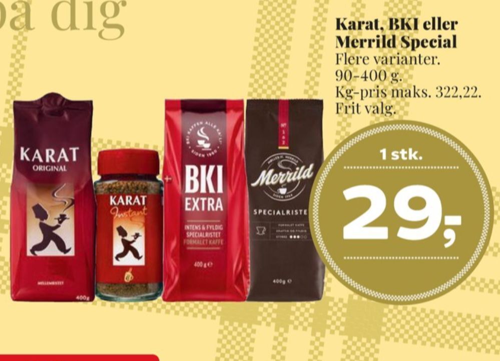 Original kaffe formalet tilbud hos Dagli'Brugsen