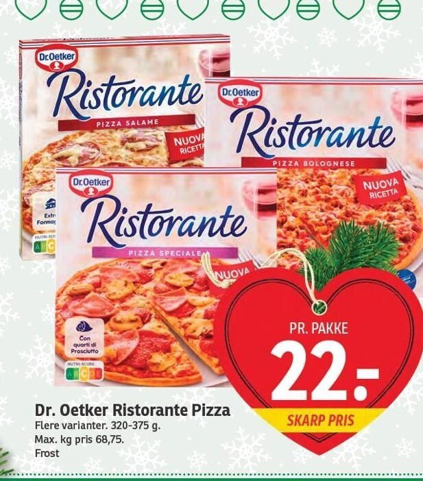 Dr. oetker ristorante pizza tilbud hos SPAR