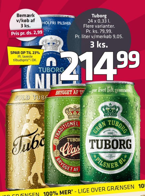 Tuborg tilbud hos Fleggaard