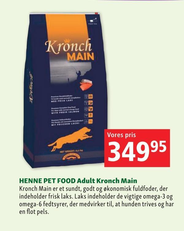 Henne pet food adult kronch main tilbud hos Maxi Zoo