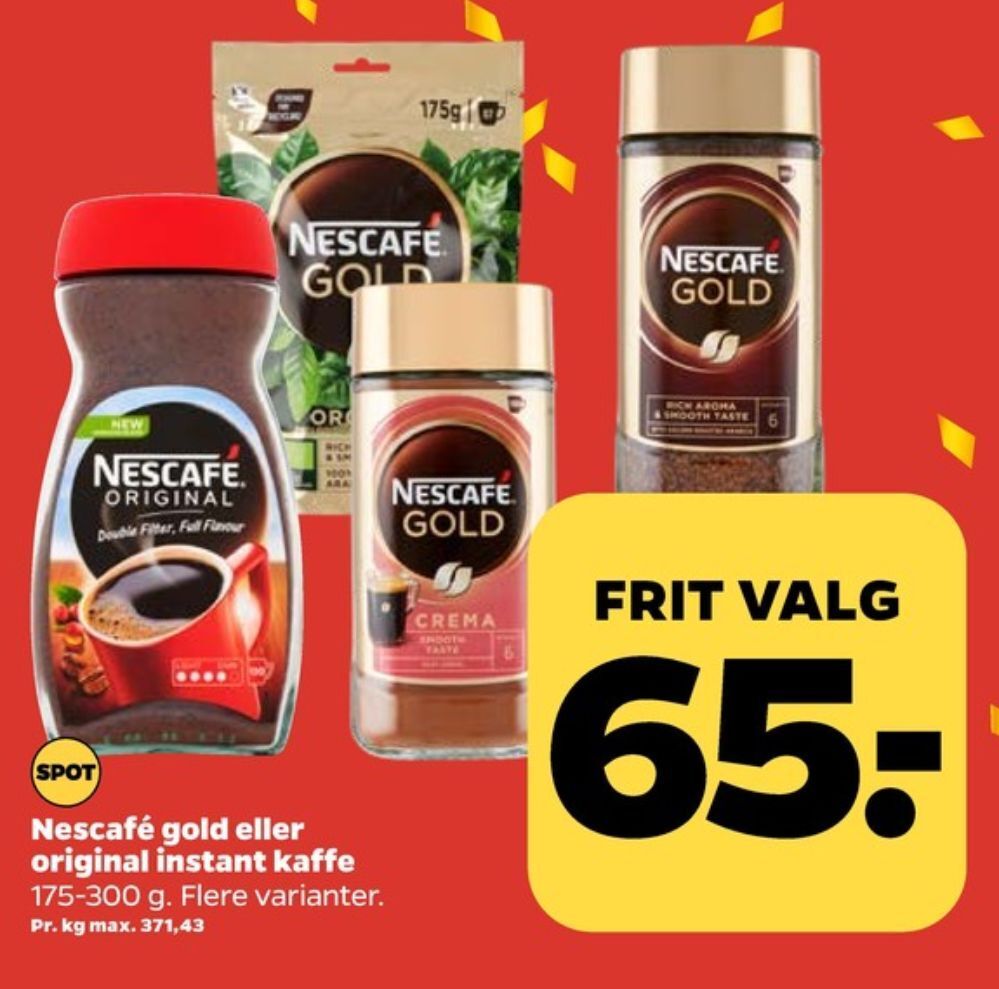Gold crema instant kaffe tilbud hos Netto