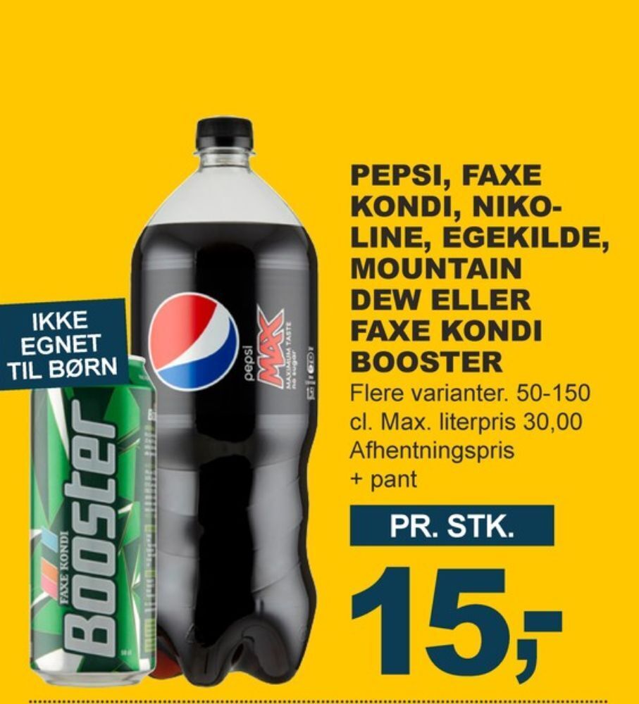 Pepsi max cola tilbud hos Let-Køb