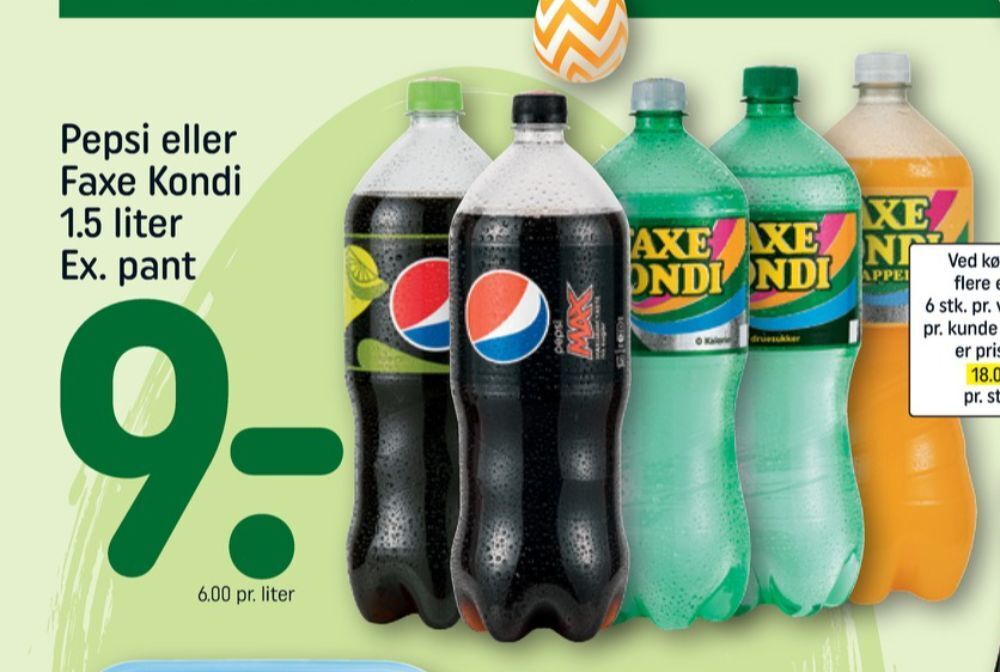 Pepsi max cola tilbud hos Rema 1000