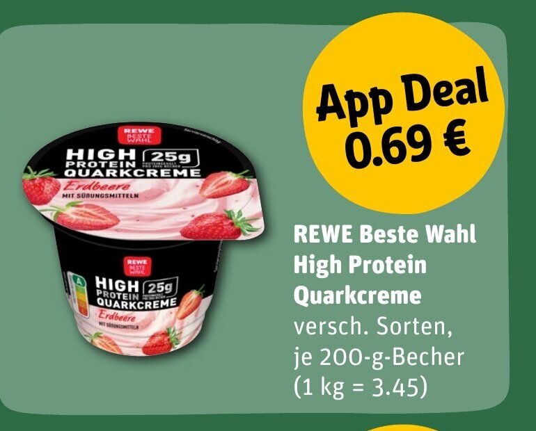 REWE Beste Wahl High Protein Quarkcreme tilbud hos REWE
