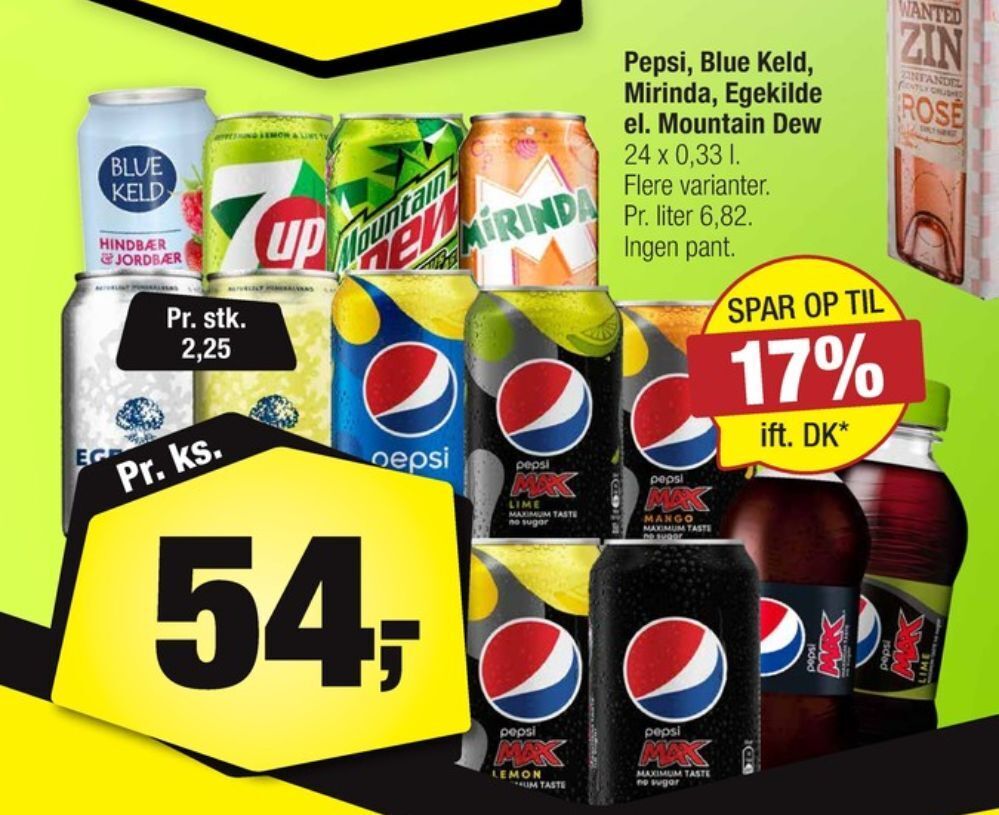 Pepsi max cola tilbud hos Calle