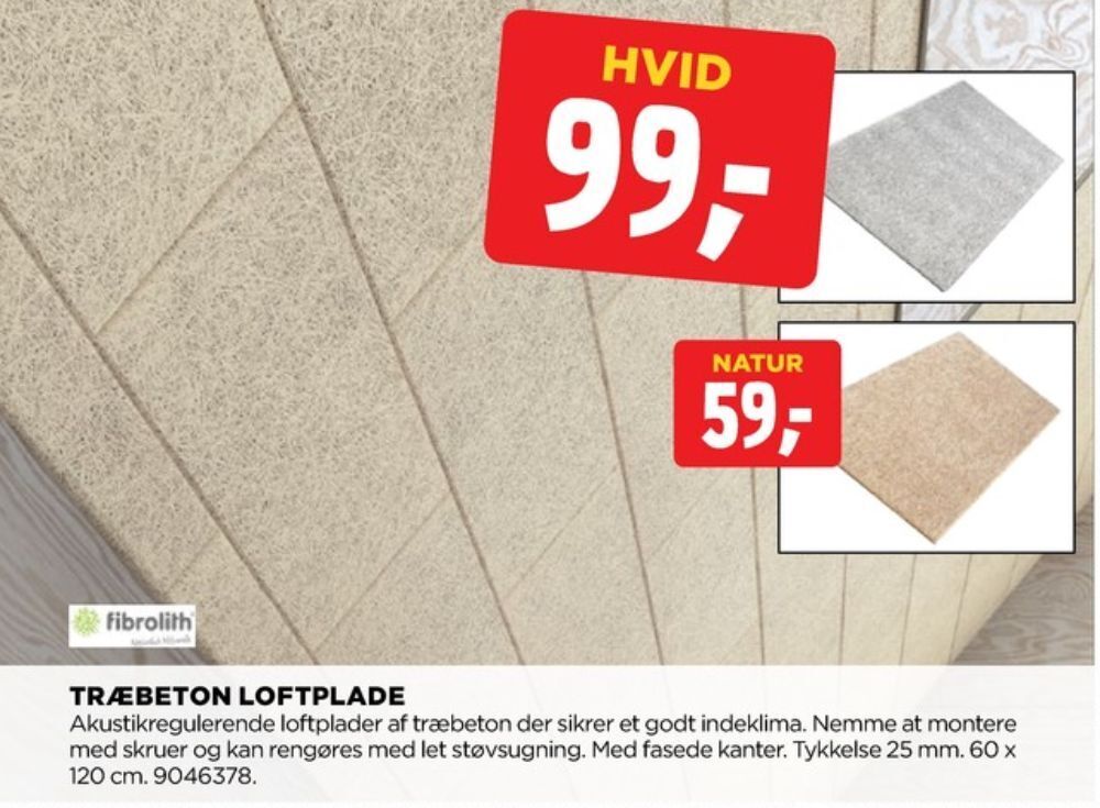 Fibrolith loftplader tilbud hos jem & fix
